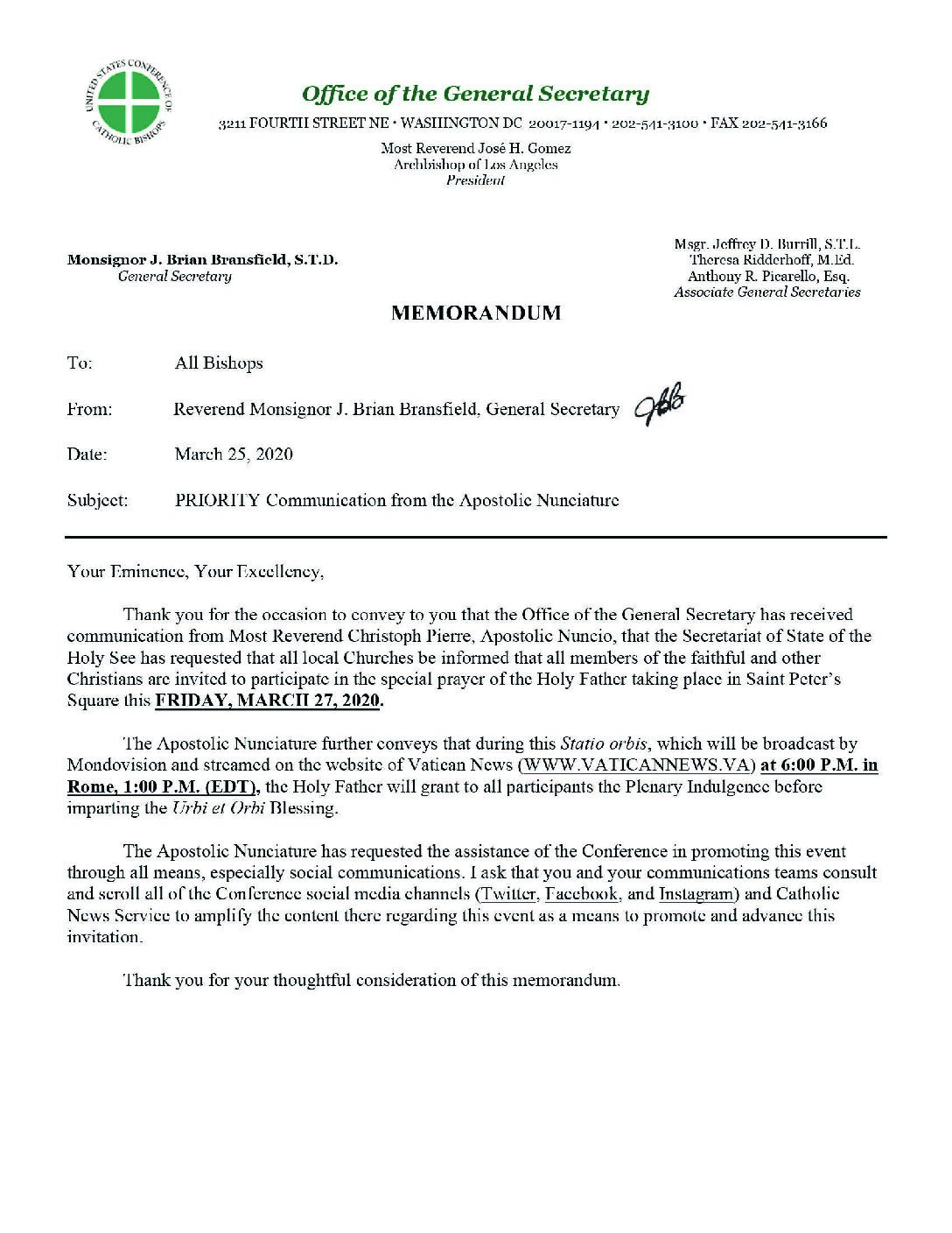 vatican-memo | Tri-Parish Catholic Communities